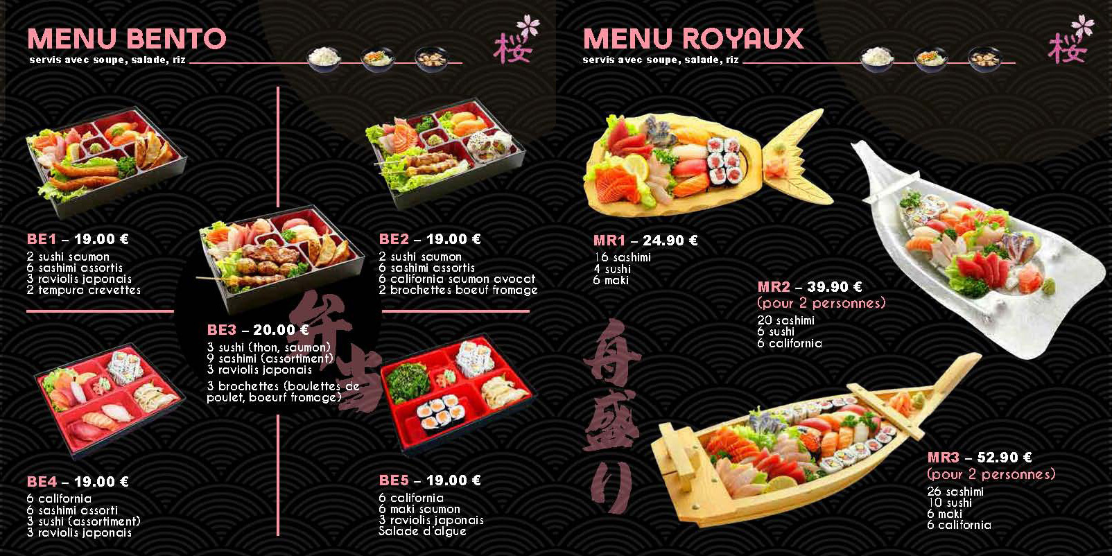 Menus bento / Menus royaux – SAKURA SUSHI BORDEAUX